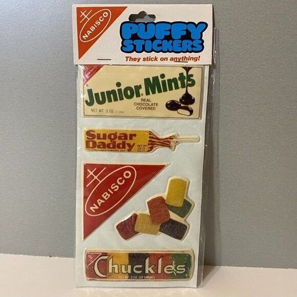 Other | Vintage 1982 Nabisco Puffy Stickers Junior Mints Chuckles Sugar ...